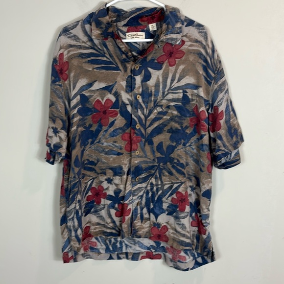 Caribbean | Shirts | Caribbean Silk Blend Hawaiian Island Luau Shirt ...